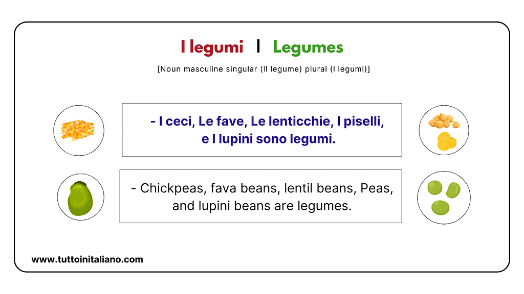 Italian basic words: Vegetable names + Legumes | Learn 20+ easy vegetable names with examples ...