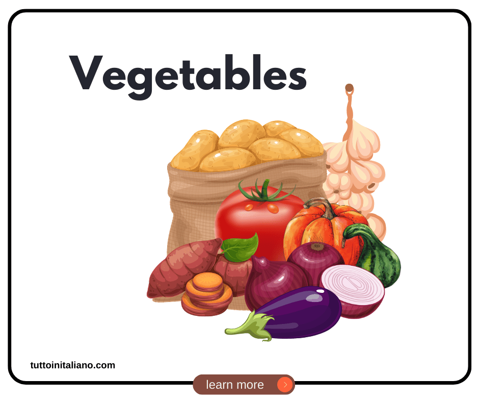 Italian basic words: Vegetable names + Legumes | Learn 20+ easy ...
